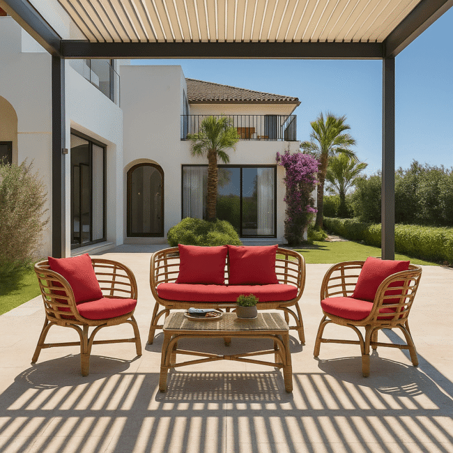 Maroa Rattan Lounge Set - Jessica Bamboo Anto